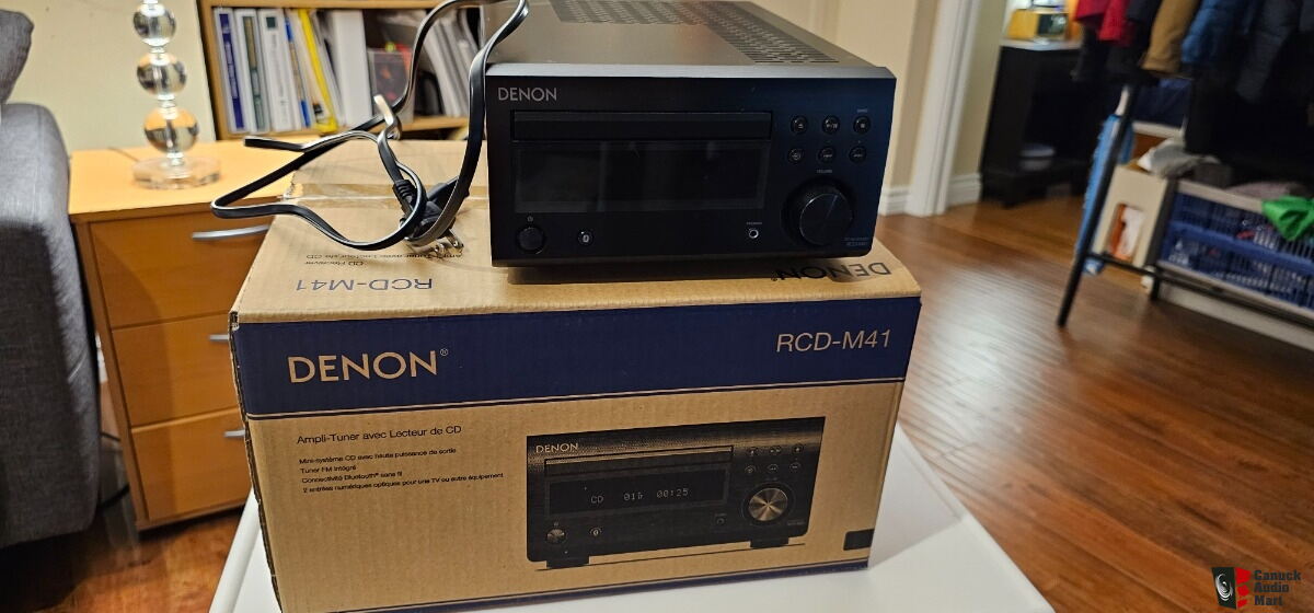 Denon D-M41 Home Theater Mini Amplifier and Bookshelf Speaker Pair ...