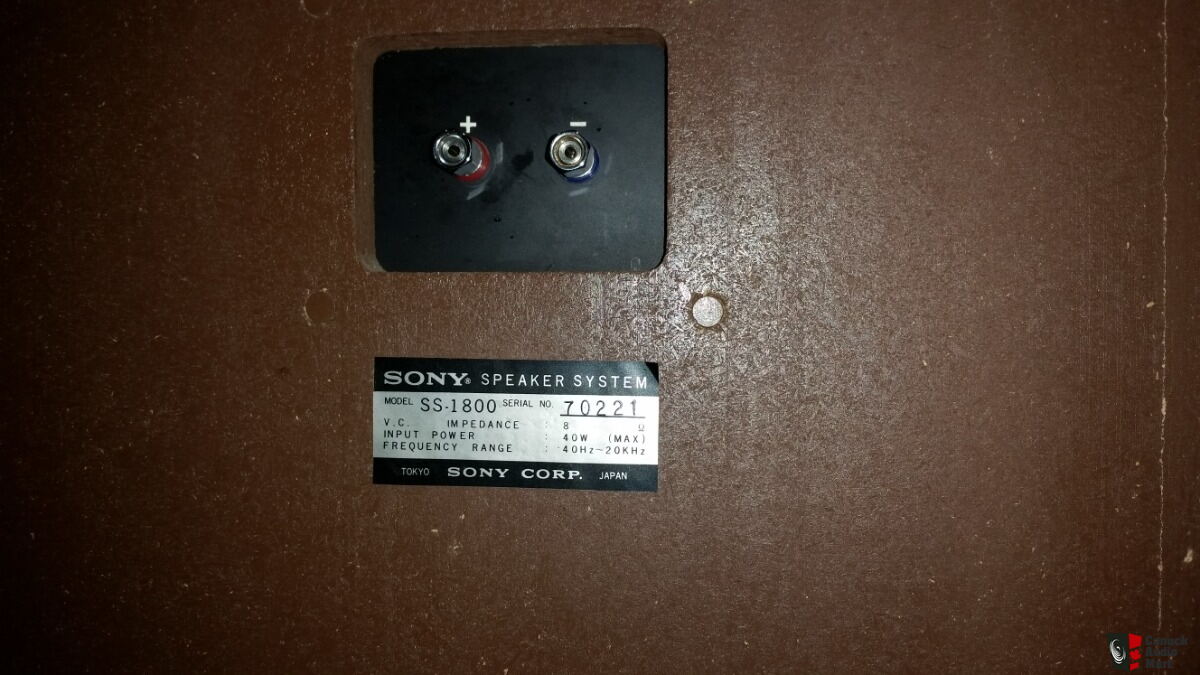 SONY SS1800 Speakers Photo #4583676 - US Audio Mart