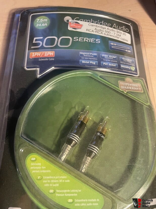 Cambridge Audio Subwoofer Cable 7.5M For Sale - Canuck Audio Mart