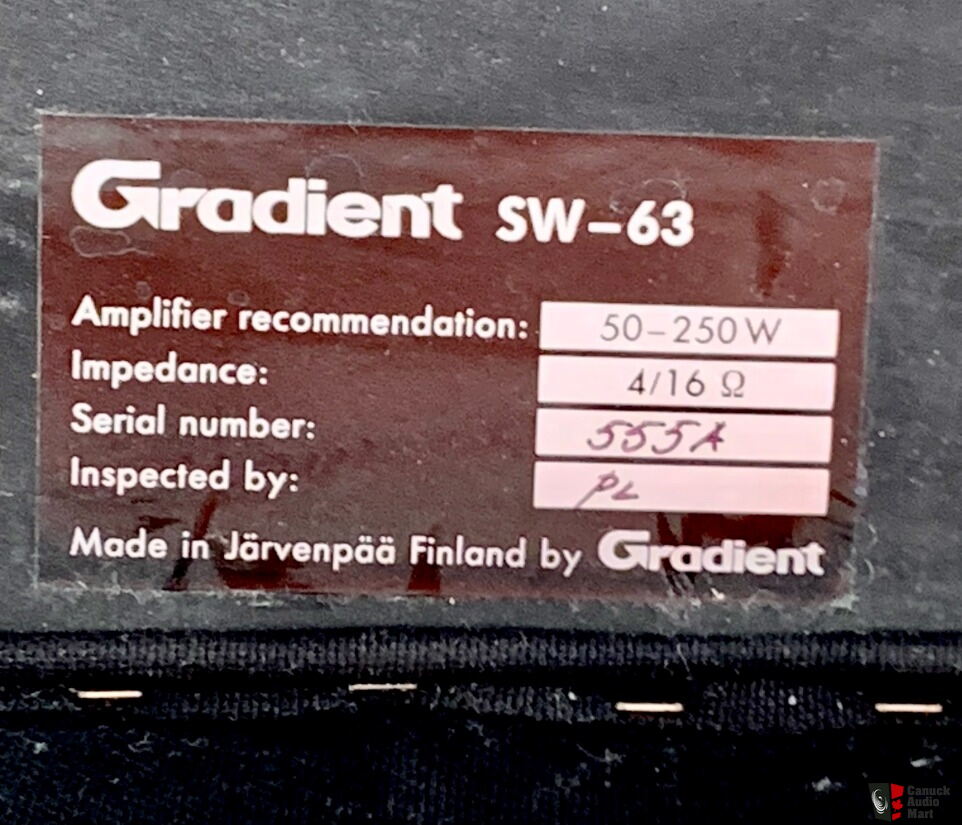 Quad ESL63, Gradient SW-63 Sub Photo #4591604 - Canuck Audio Mart
