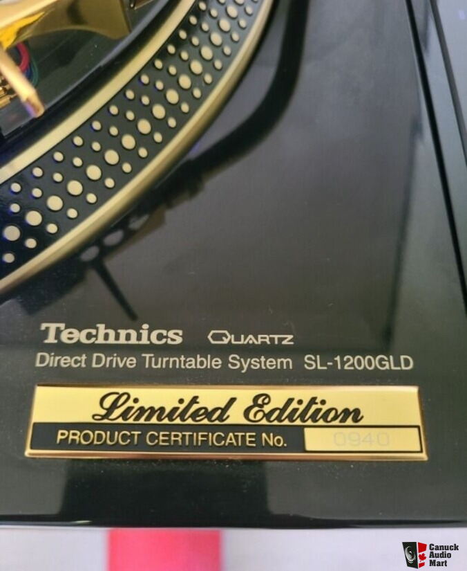 Technics SL-1200 GLD Limited Gold Edition Manage