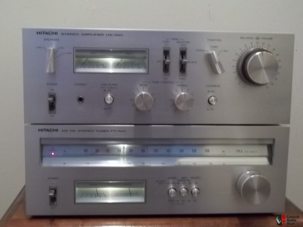 BEAUTIFUL HITACHI HA-330 STEREO AMP & MATCHING HITACHI FT-340 STEREO ...