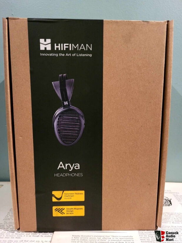 Hifiman Arya Full-Size Over Ear Planar Magnetic Audiophile Headphone ...