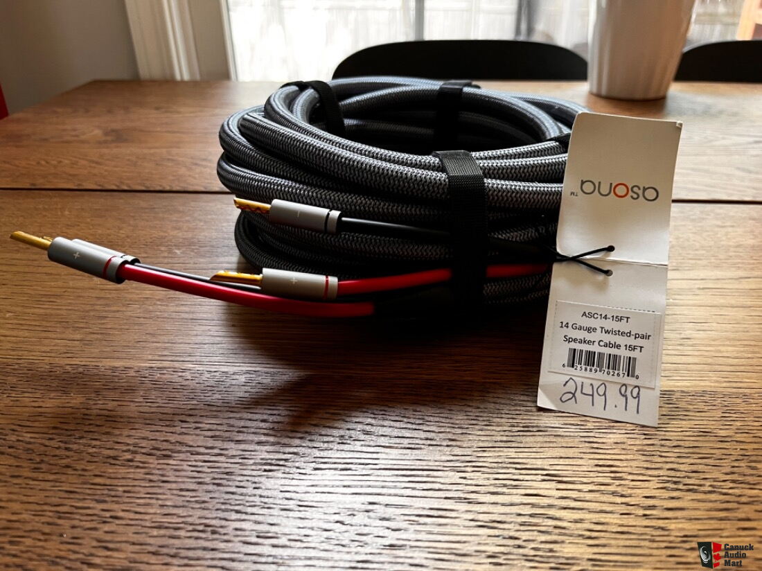 Asona speaker cables (15 foot @14 guage) Photo #4626480 - US Audio Mart