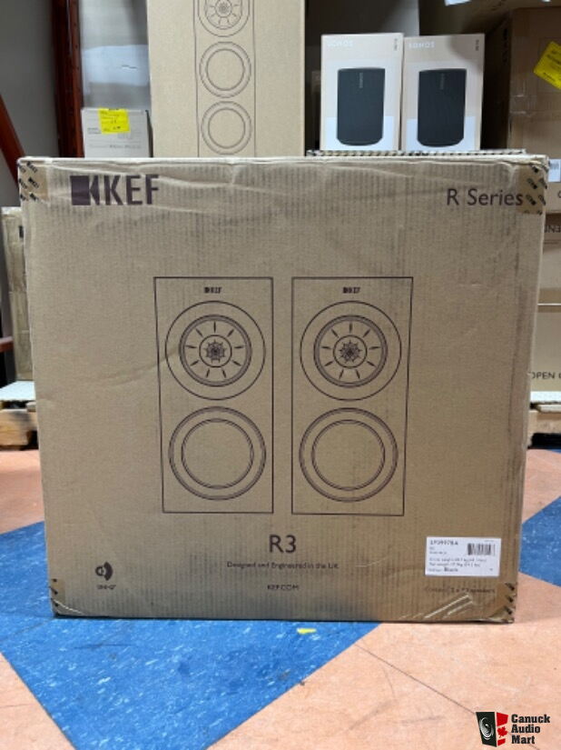 KEF R3 Black (NON META) BRAND NEW IN BOX For Sale - Canuck Audio Mart