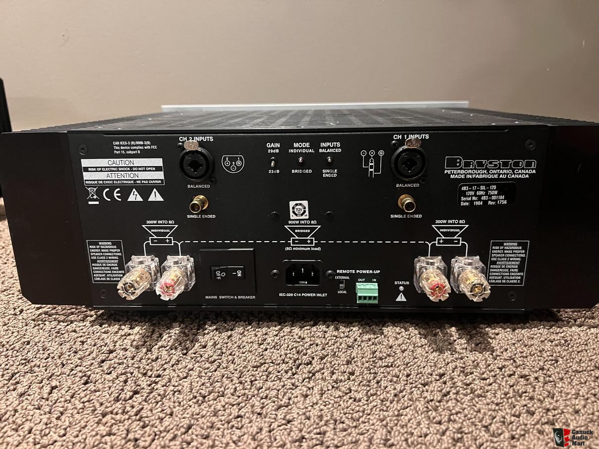 Bryston 4B Cubed Dual-Mono Amplifier Photo #4630545 - UK Audio Mart