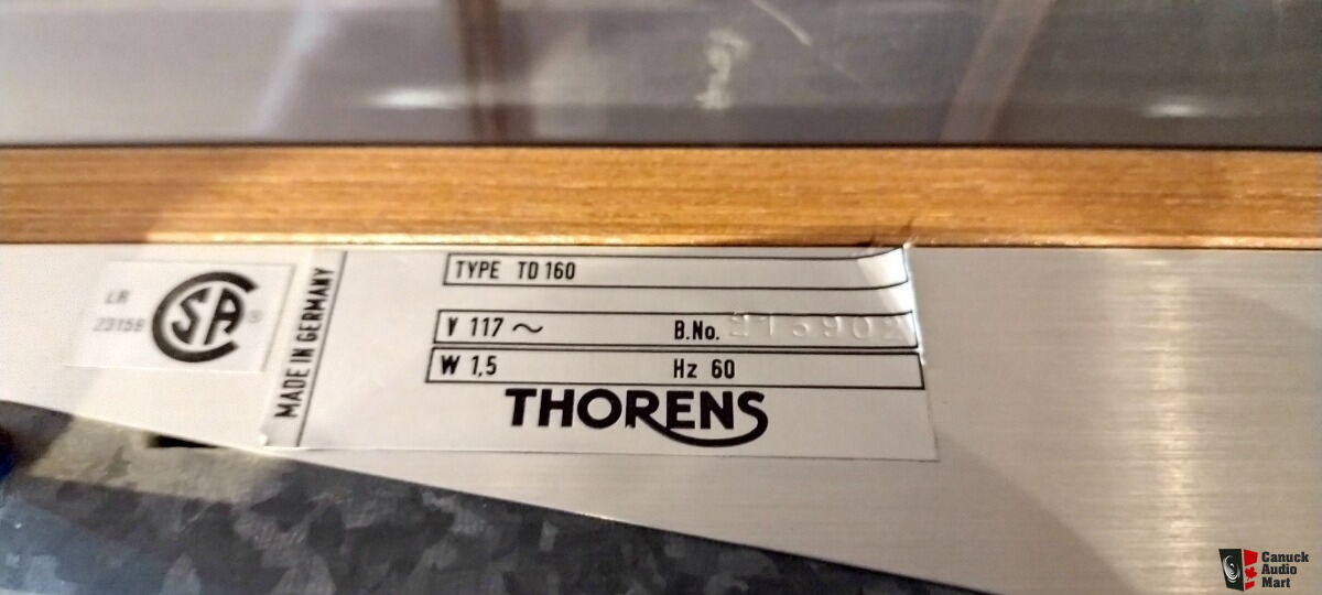 Thorens Turntable Model TD 160 wirh ADC XLM Cartridge