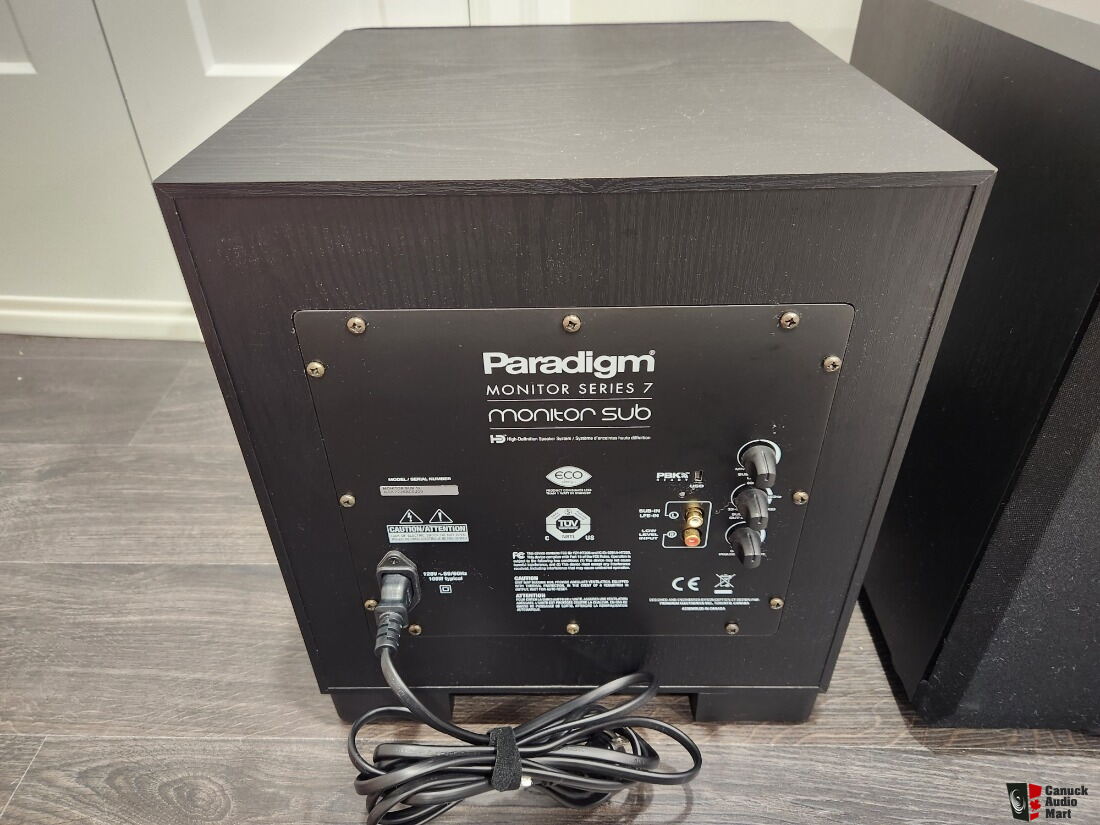 Paradigm Monitor Series 7 Sub 12 - 900W 12" Sealed Sub Photo #4638944 ...