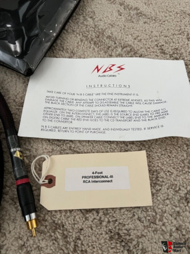 NBS Professional III RCA 4 ft interconnect Photo #4647683 - US Audio Mart