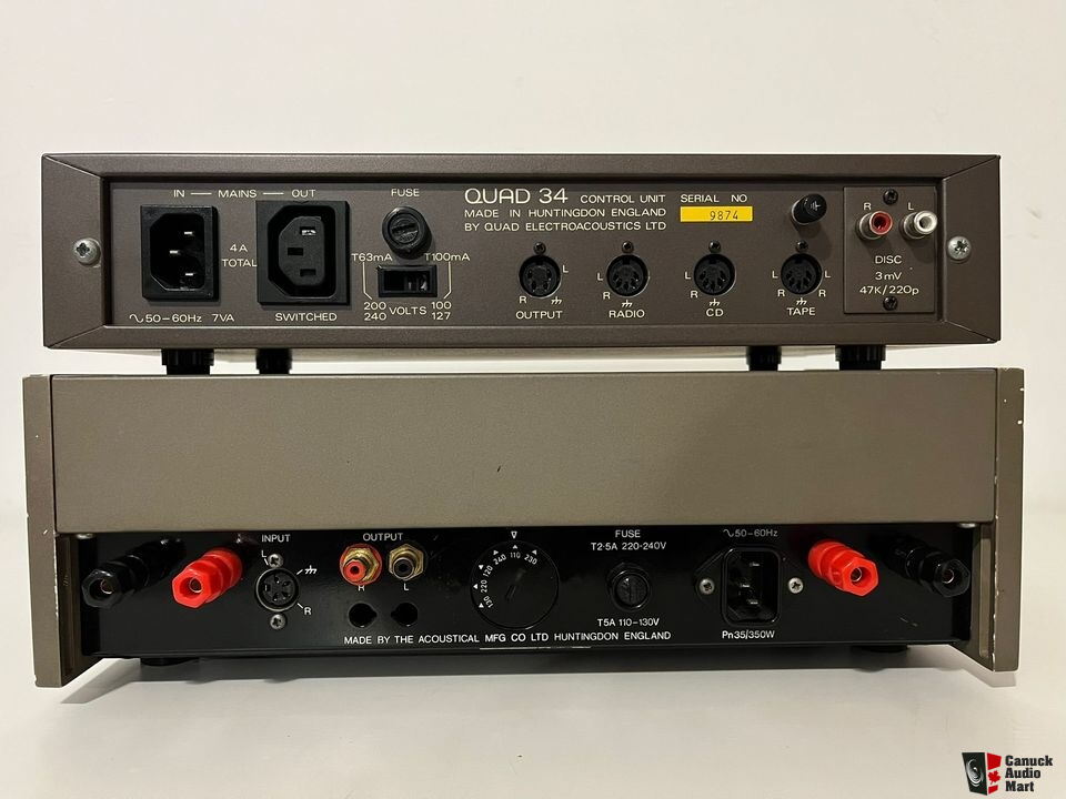 QUAD 405 Power Amplifier with 34 Preamplifier Photo #4647803 - US Audio ...