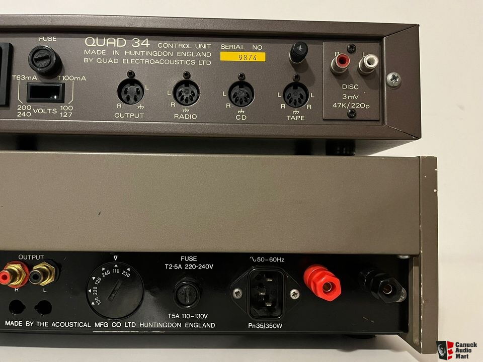 QUAD 405 Power Amplifier with 34 Preamplifier Photo #4647801 - US Audio ...