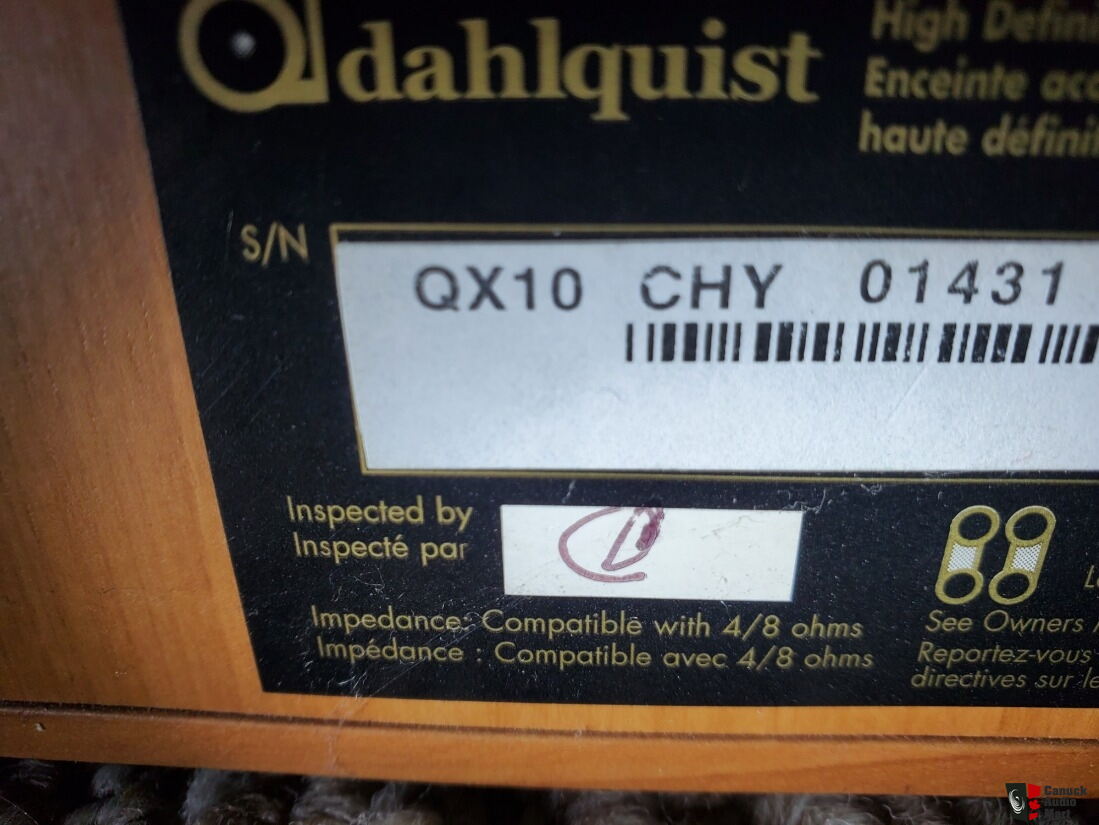 Dahlquist QX10 3-way Tower speakers Photo #4649933 - Canuck Audio Mart