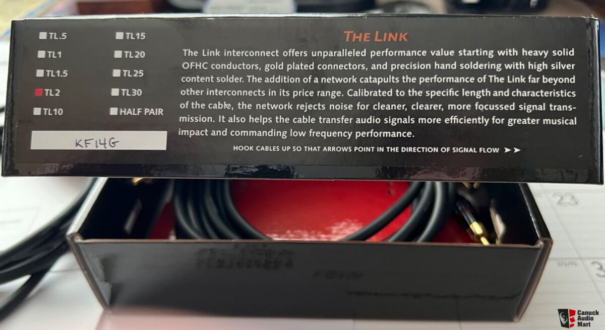 Transparent Audio The Link Interconnect 2.0M For Sale - Canuck Audio Mart