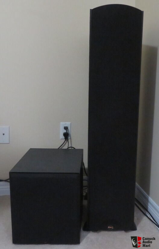 2 Klipsch Synergy Black Label F300 Towers and 2 Sub100 Subwoofers Photo ...