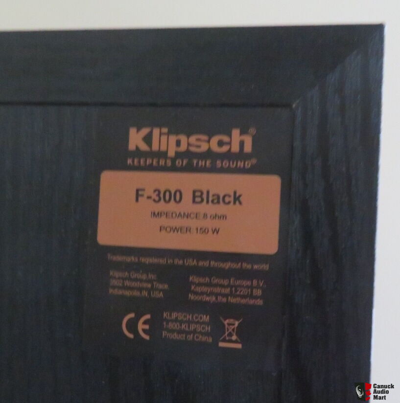 2 Klipsch Synergy Black Label F300 Towers and 2 Sub100 Subwoofers Photo ...