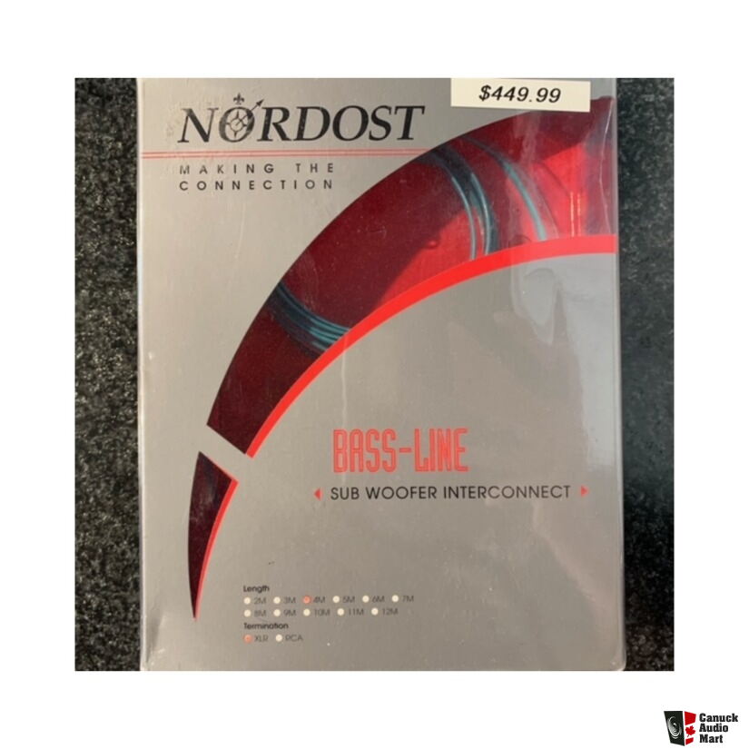 Nordost Bass-Line Subwoofer Interconnect 2M XLR NEW Original Stock ...