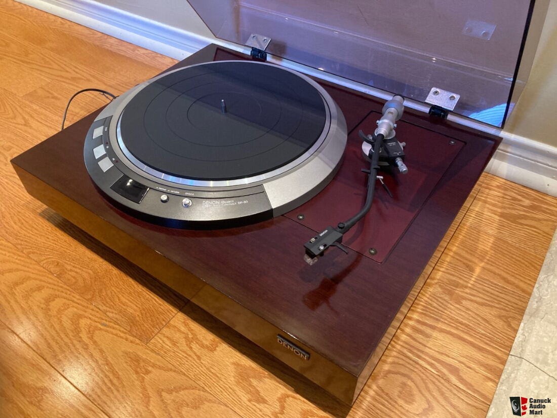 Denon DP-80 top model turntable with Denon DA-401 carbon fiber tonearm ...