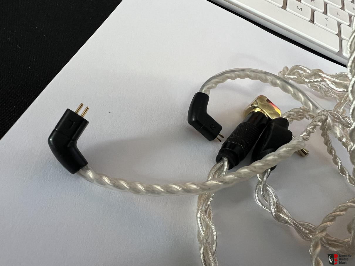 AUDIO 64 Premium Silver Cable - Non-Recessed / Standard 3.5 mm iem ...