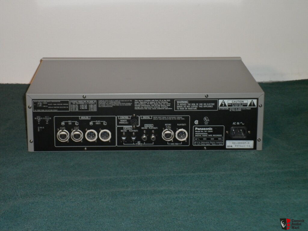 Panasonic SV-3800 Professional DAT Recorder For Sale - Canuck Audio Mart