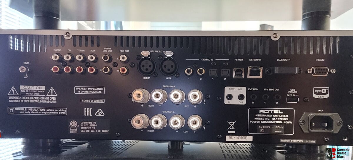 Rotel RA-1572 MKII Integrated Amp (Silver): EXCELLENT Trade-in; 1 Year ...