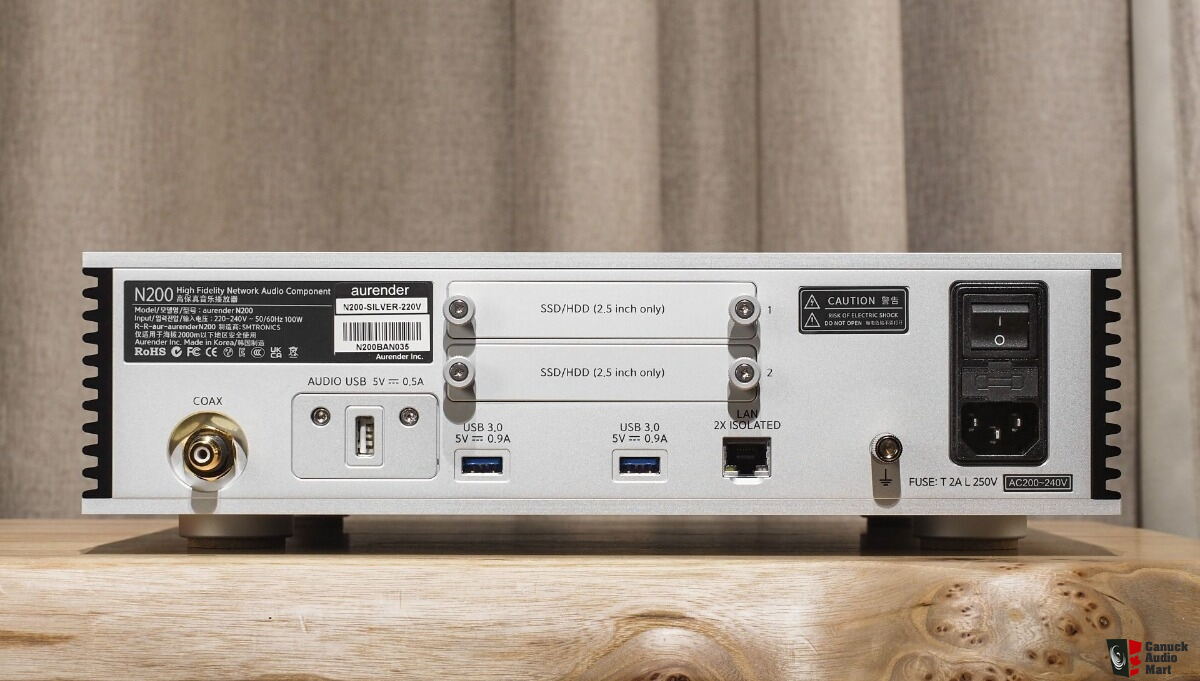 Aurender N200 Streamer/Music Server with 2T SSD installed Photo ...