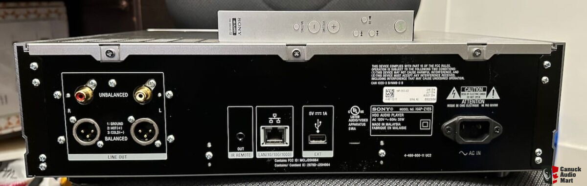 Sony HAP-Z1ES HDD HI-Res Audio Player Pre loaded with 25K Hi-Rez Songs ...