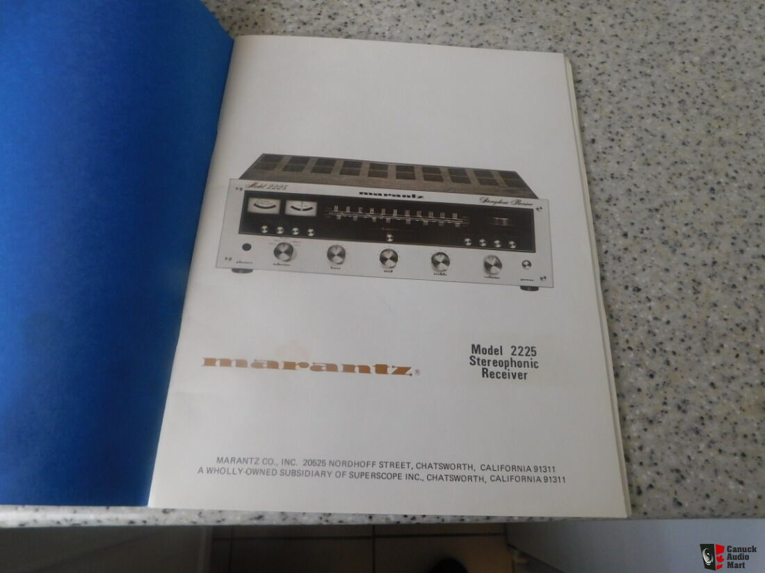 Marantz 2225 Receiver Manual includes schematic sheet Photo #4711002 ...