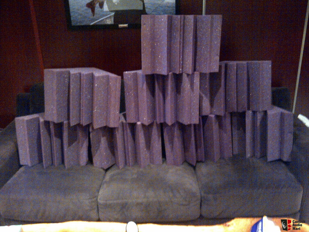 Soundproofing Foam Acoustic Bass Absorbers Traps (8 pieces in Burgandy ...