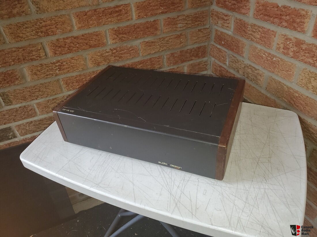 Audio Design PA 100 stereo amplifier with wood side panels will ship ...