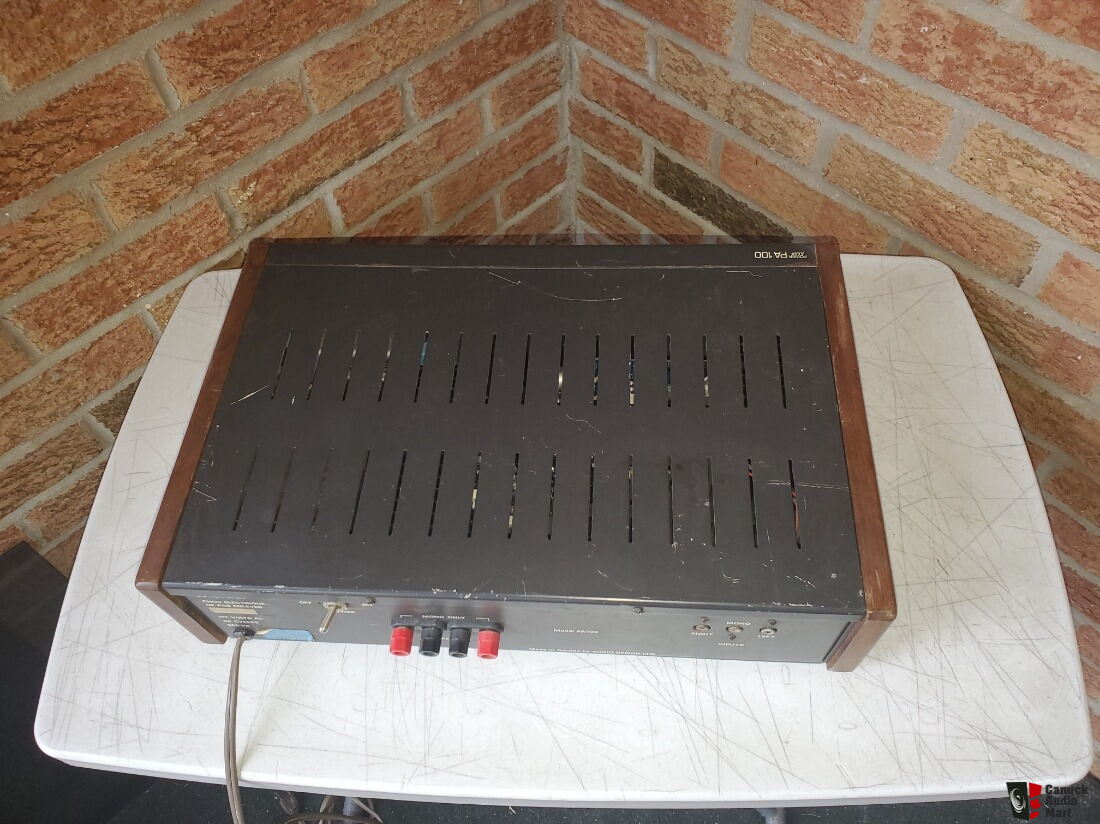 Audio Design PA 100 stereo amplifier with wood side panels will ship ...