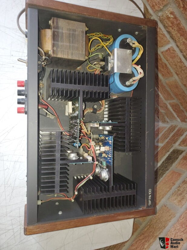 Audio Design PA 100 stereo amplifier with wood side panels will ship ...