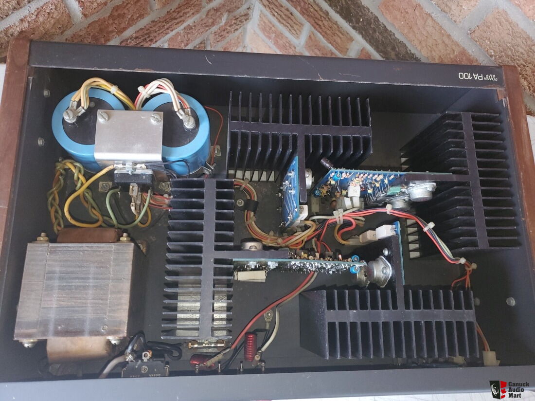 Audio Design PA 100 stereo amplifier with wood side panels will ship ...