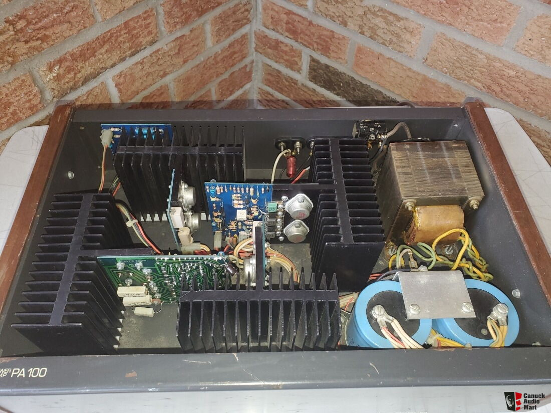 Audio Design PA 100 stereo amplifier with wood side panels will ship ...