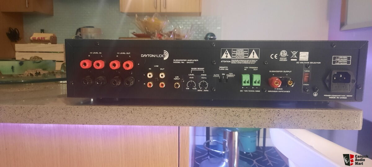 Dayton sa230 subwoofer amplifier Photo #4731345 - Canuck Audio Mart
