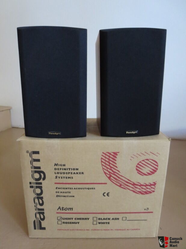 Paradigm PDR8 Subwoofer V3 with matching pair of Atom V3 speakers Photo ...