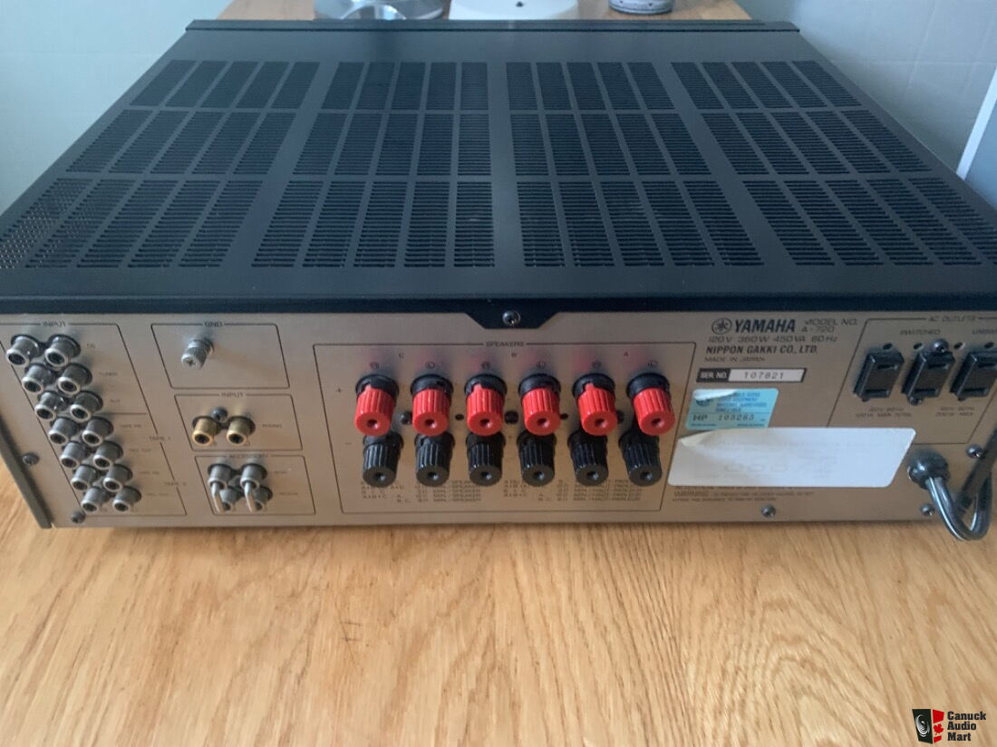 Yamaha A-720 Integrated Amplifier Class A option Zero Distortion Rule ...