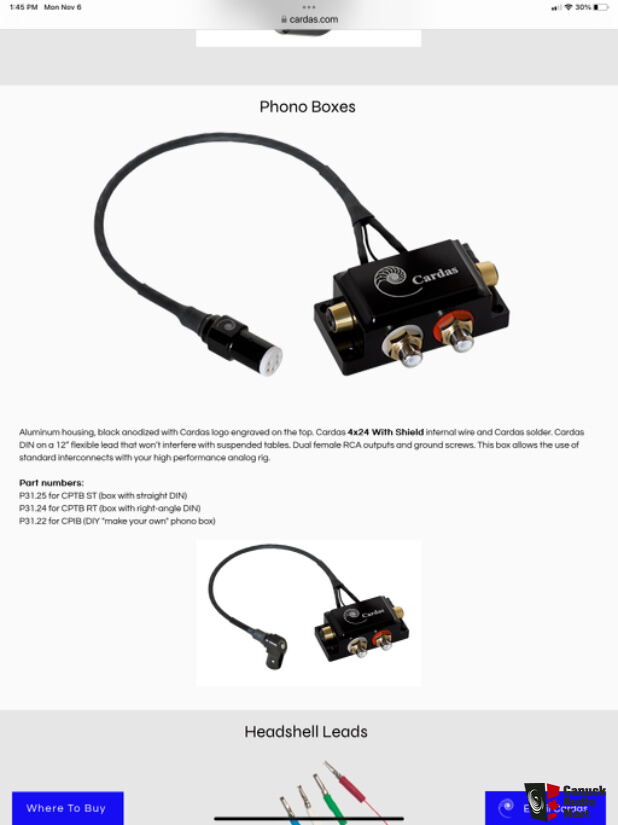 Cardas Phono Box - straight din plug Photo #4753695 - US Audio Mart