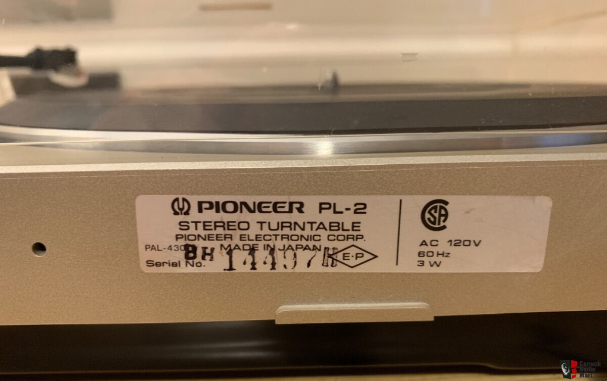 Pioneer PL-2 Photo #4755193 - Canuck Audio Mart