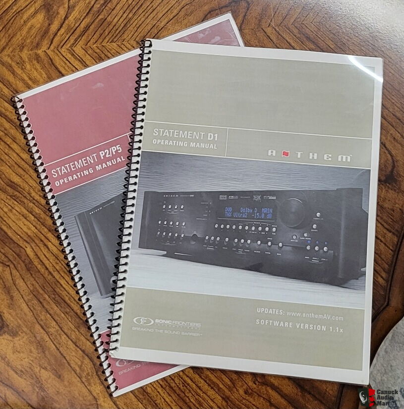 Anthem (by Sonic Frontiers) Statement D1 Photo #4762419 - Canuck Audio Mart