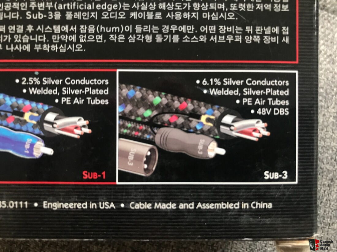 Audioquest Subwoofer XLR Cable Sub-3 Exceeds Husky Photo #4764307 ...