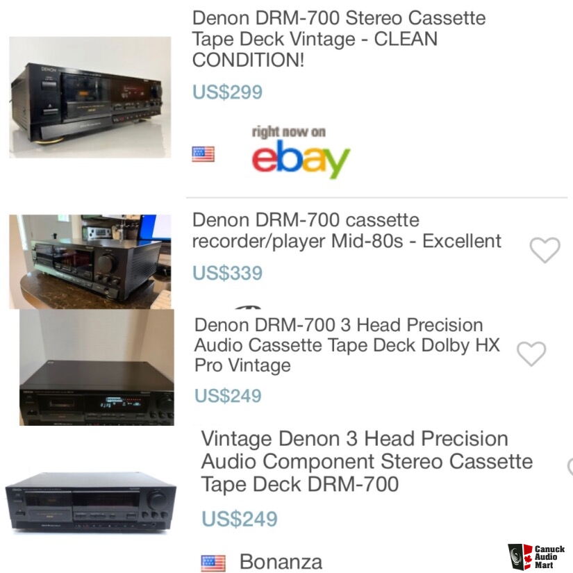 1989 Denon DRM-700 beautiful 3 Head Tape deck Japan Made works as new ...