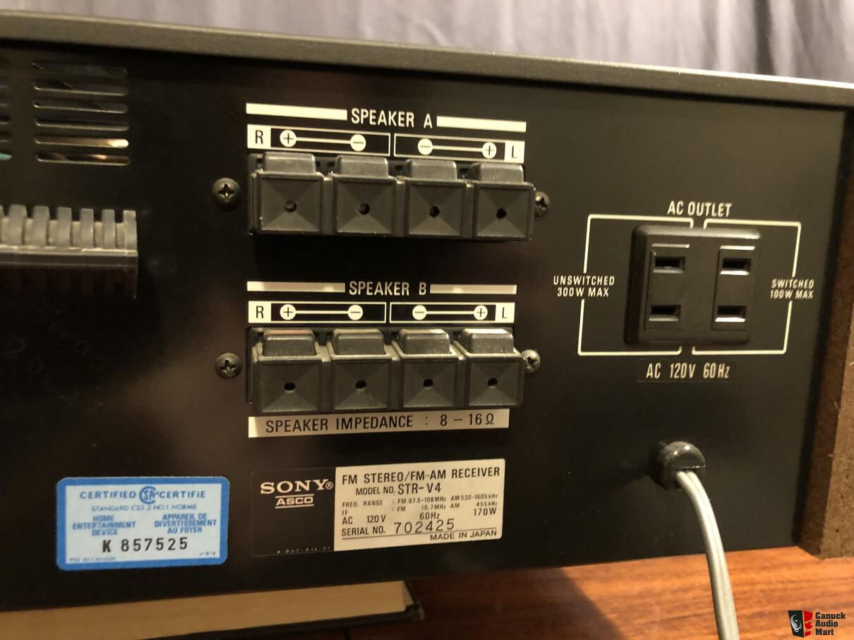 Sony STR-V4 stereo receiver, great condition Photo #4766754 - Canuck ...