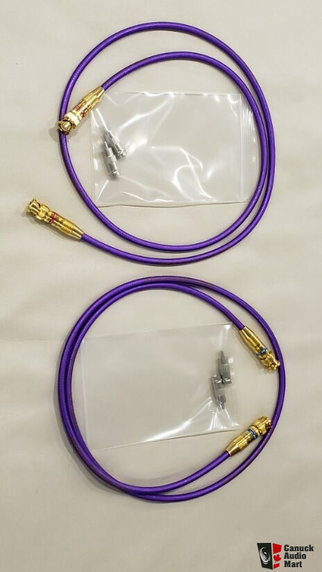 Van Den Hull MC Silver IT 65G Digital Cable 1.2M BNC-BNC + RCA adaptors ...