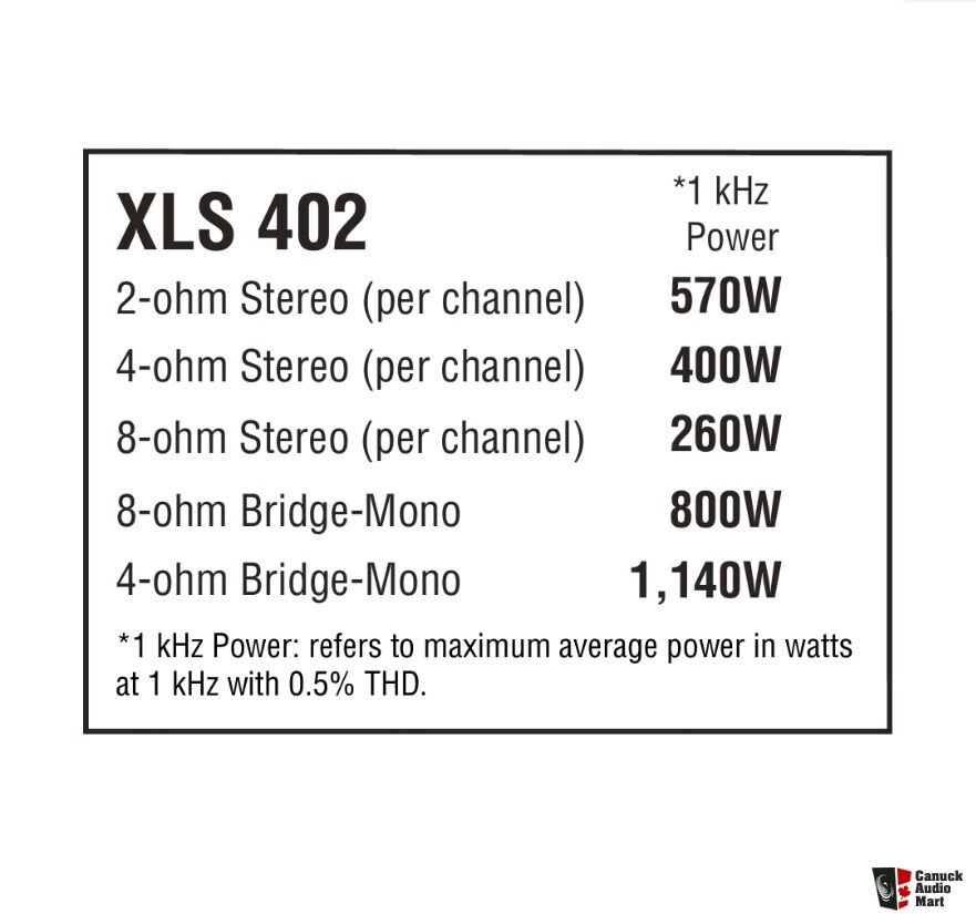 Crown XLS 204 in wood cabinet 2 x 260WPC or 1 x 800@ 8Ohms Photo ...