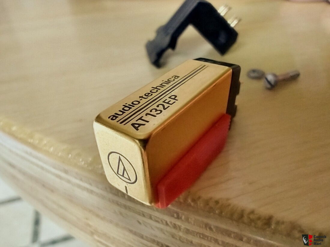 Audio Technica AT132EP p-mount cartridge + standard mount adapter Photo ...