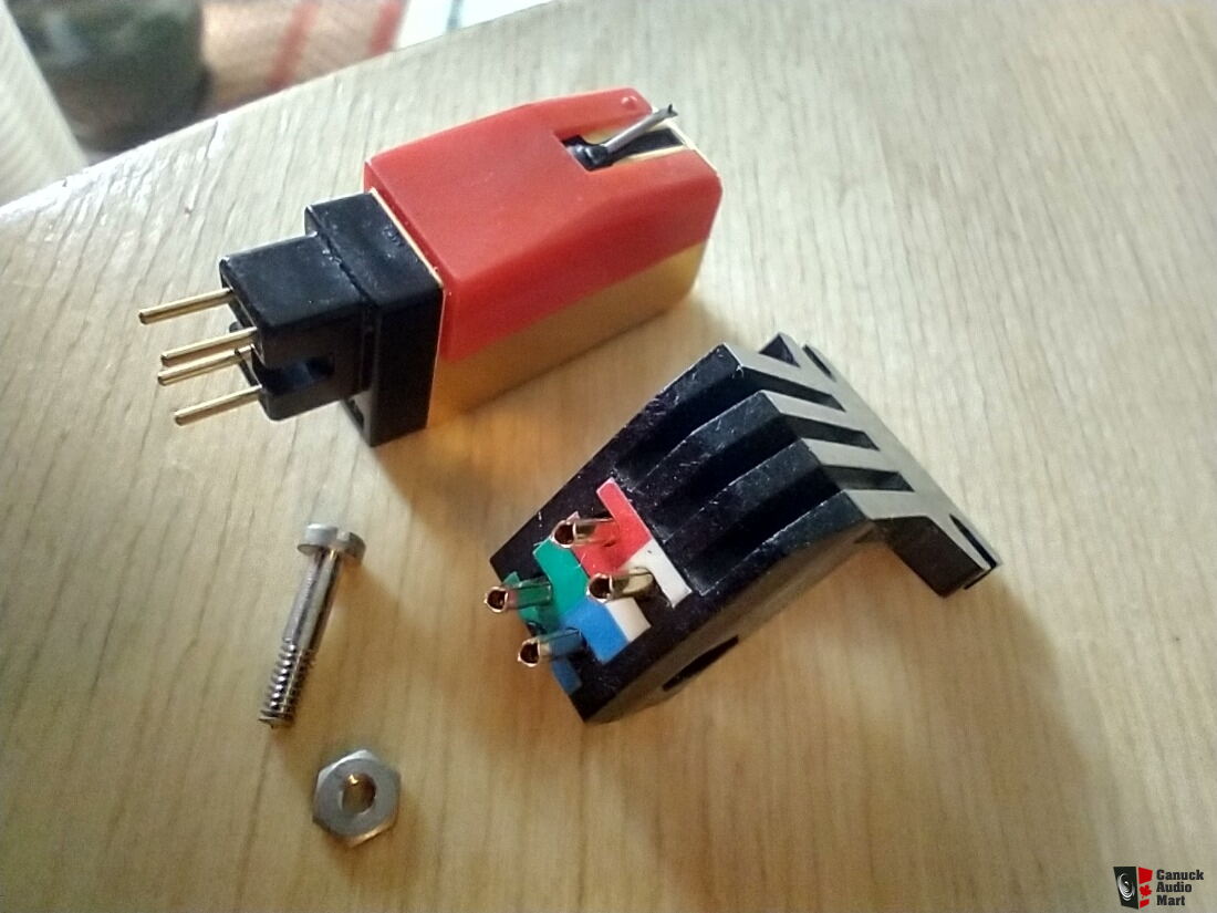 Audio Technica AT132EP p-mount cartridge + standard mount adapter Photo ...