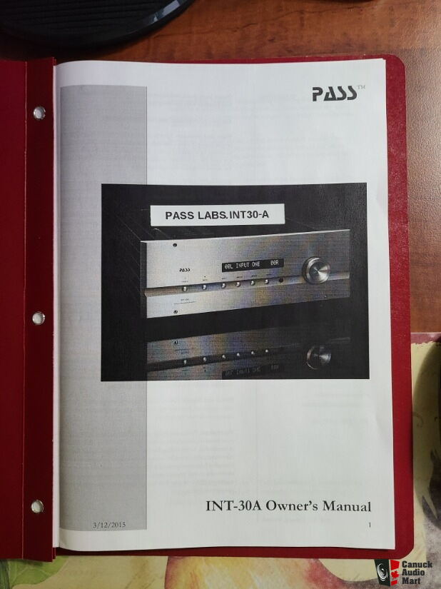 Pass Labs INT-30A. 30W Pure Class A integrated Amp Photo #4780594 - US ...