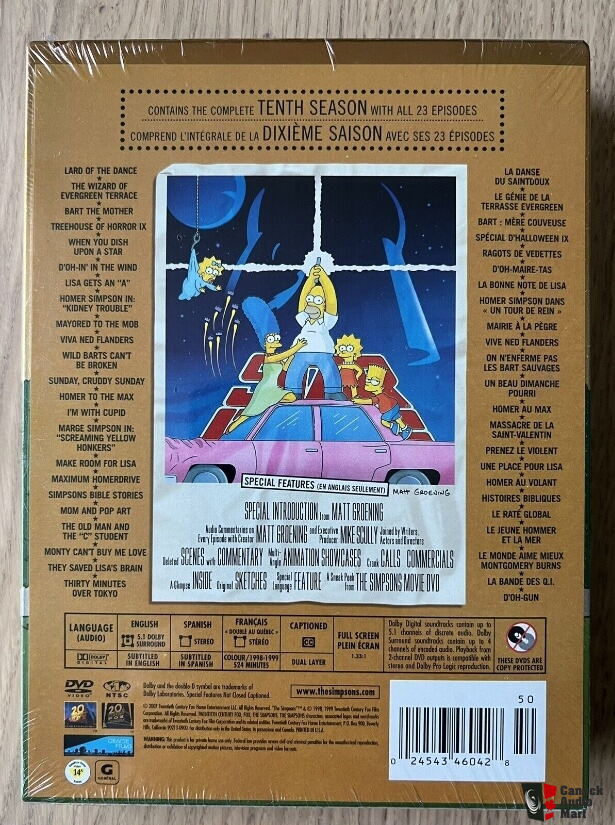 The Simpsons Season 10 DVD Collector's Edition 4 Disc Set NEW-Factory ...