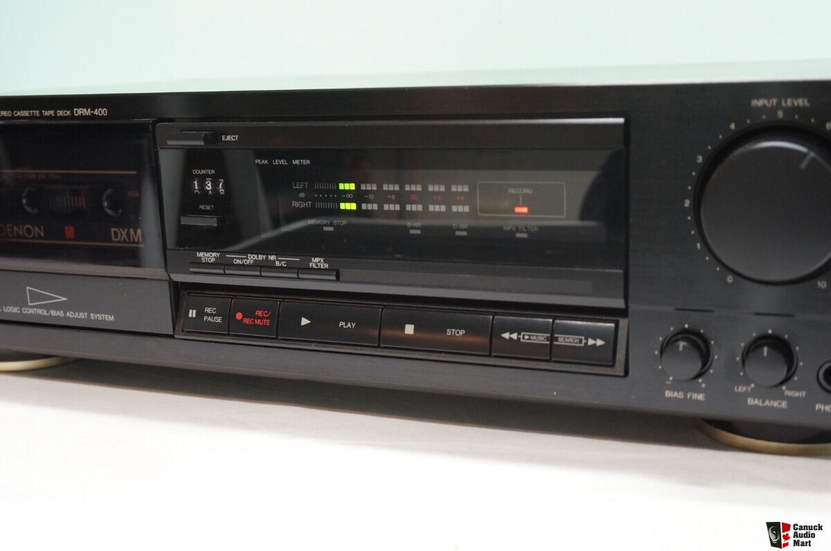 Denon DRM-400 stereo cassette deck (2 motor transport and Dolby B+C ...