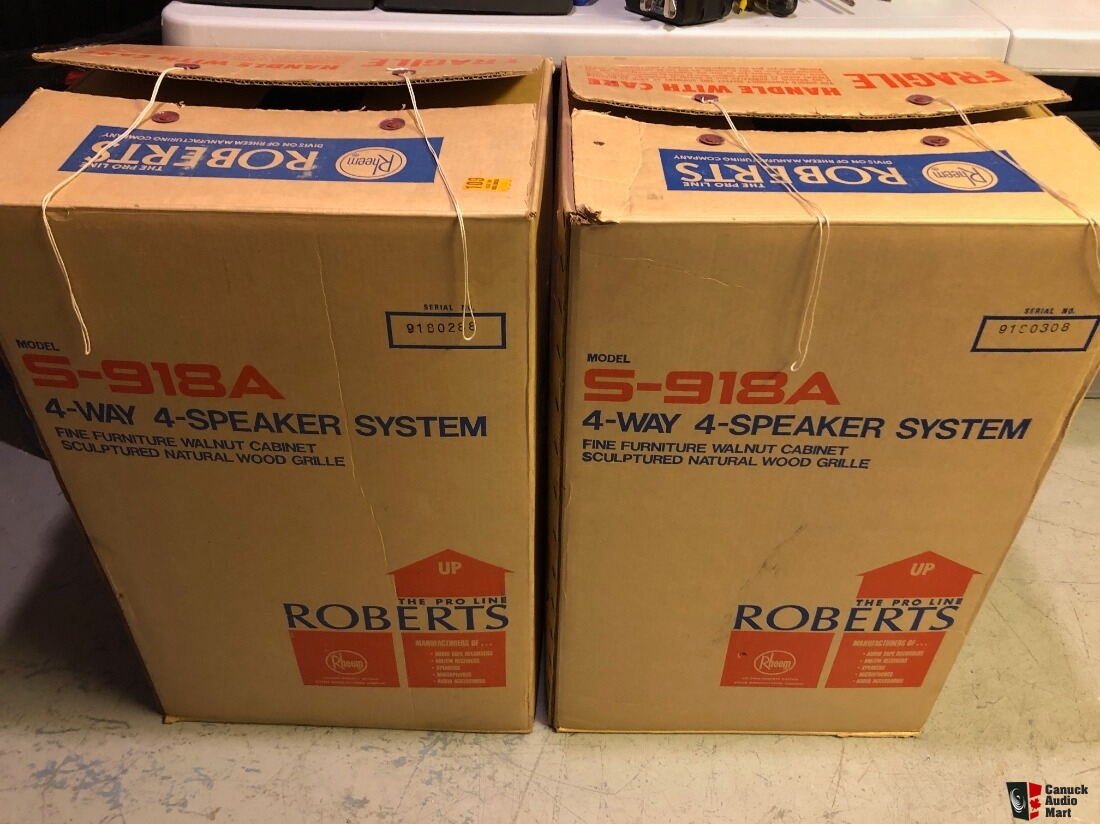 Vintage Roberts S918A speaker set with original boxes Photo #4800604 ...